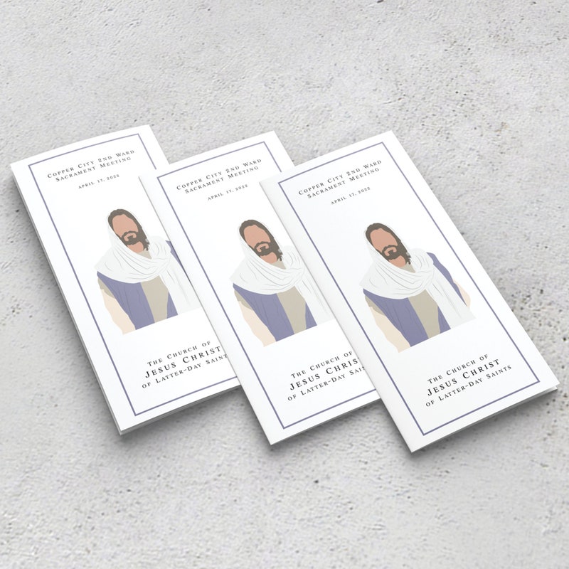 Lds Sacrament Meeting Program Template - Etsy