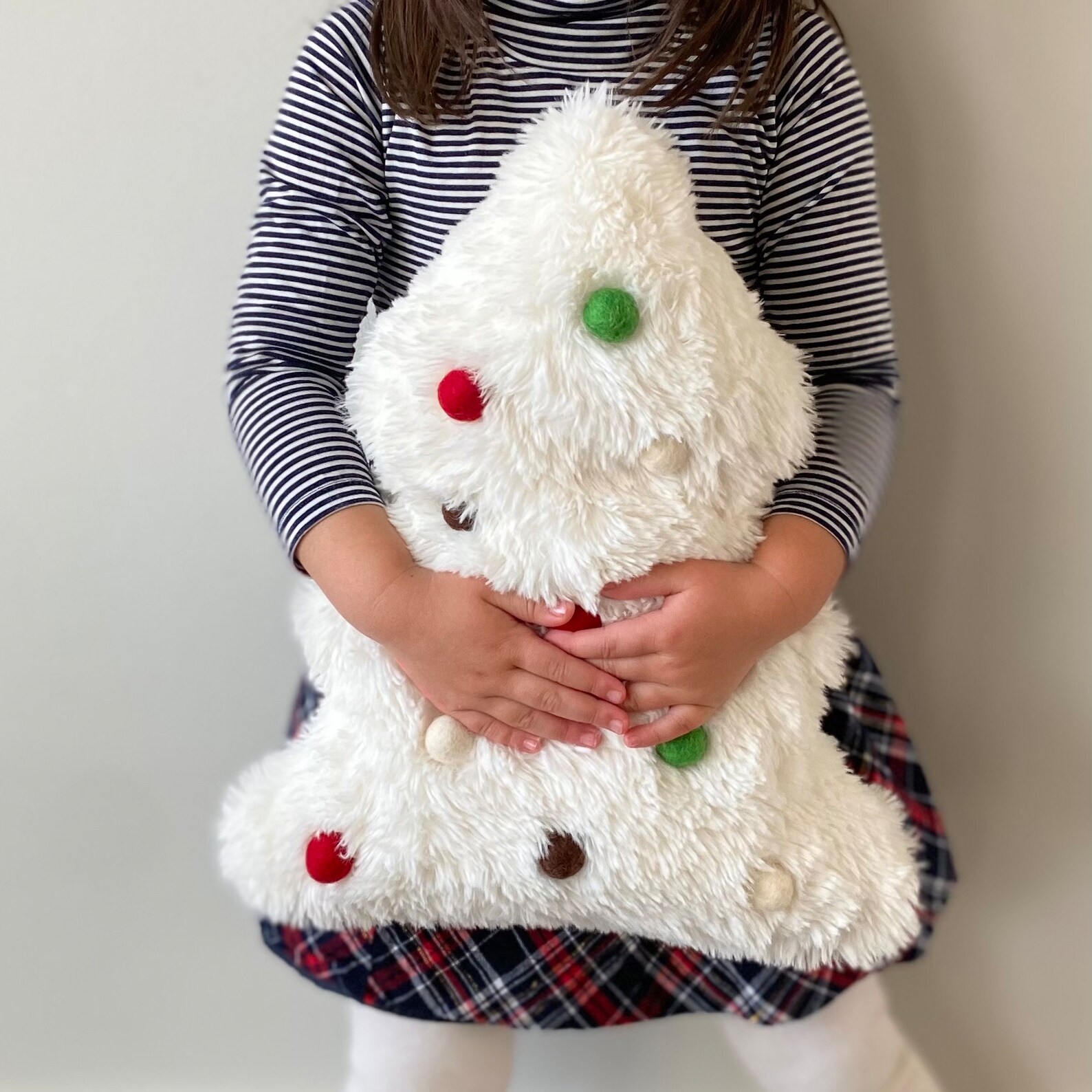 Faux Fur Ivory Christmas Tree-shaped Pillow - Etsy