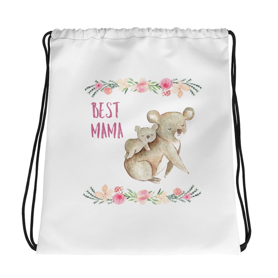 Mother's Day Cute "mom" Drawstring Bag New Mom Motherhood Koala Mom and ...