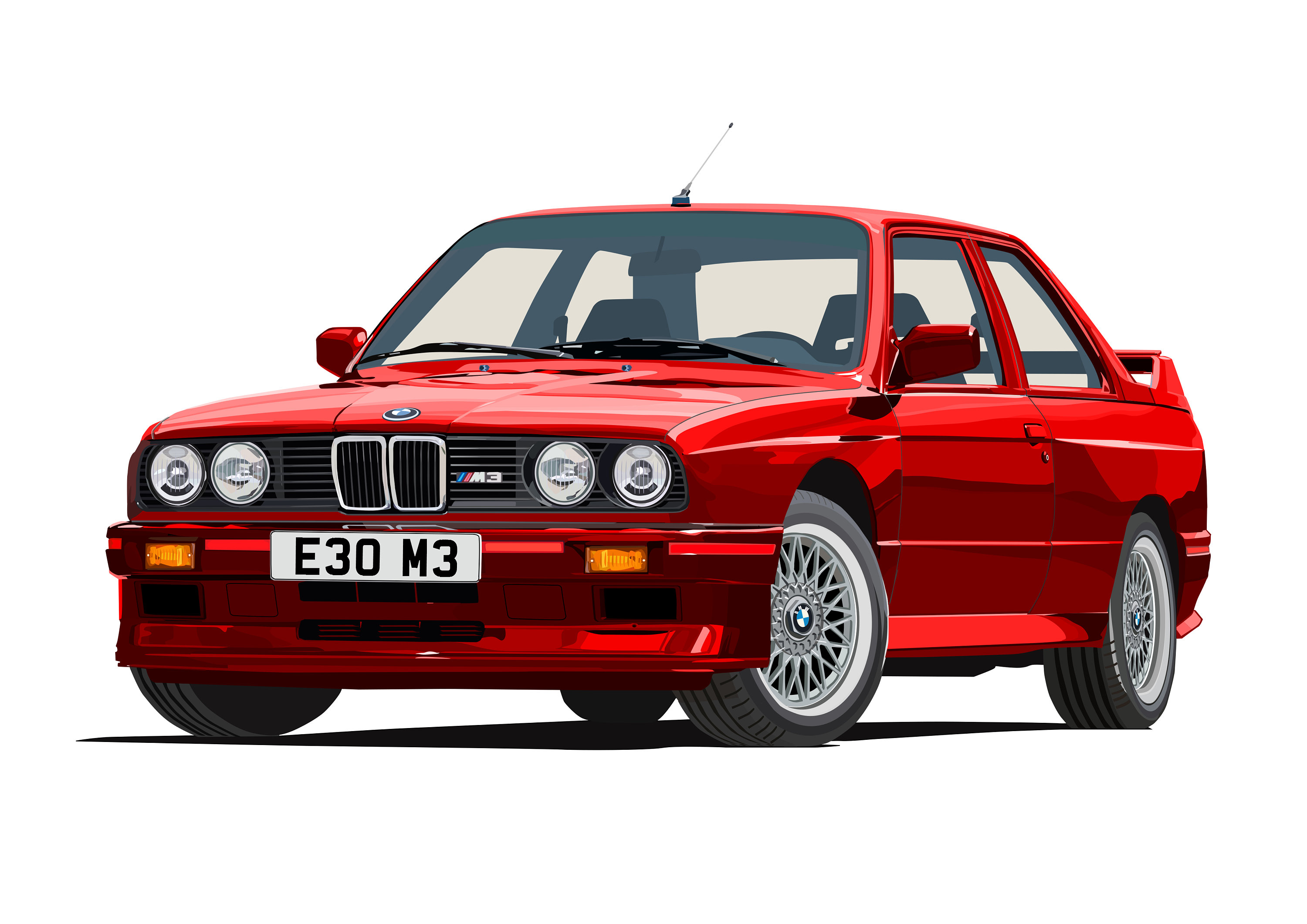 POSTER BMW E30 M3 Vector Art Highly Detailed - Etsy Australia
