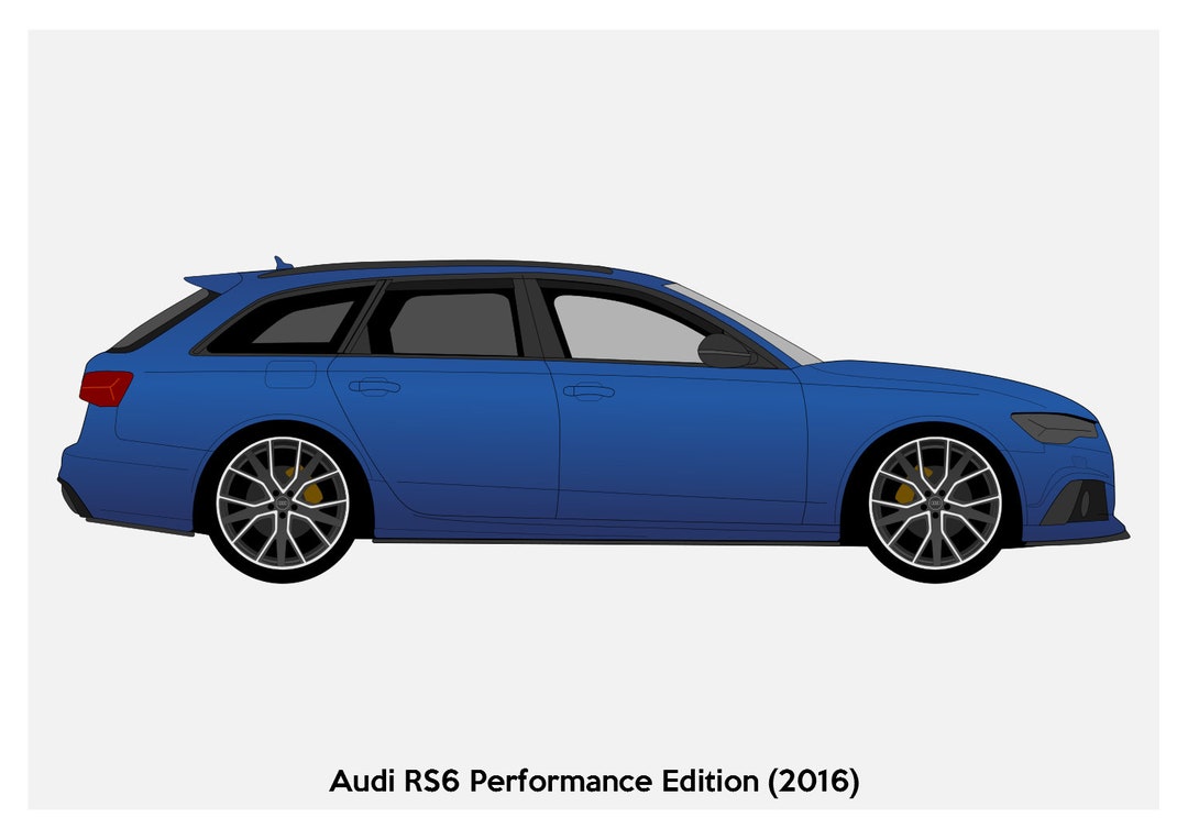 POSTER Audi RS6 Blue Vector Art - Etsy