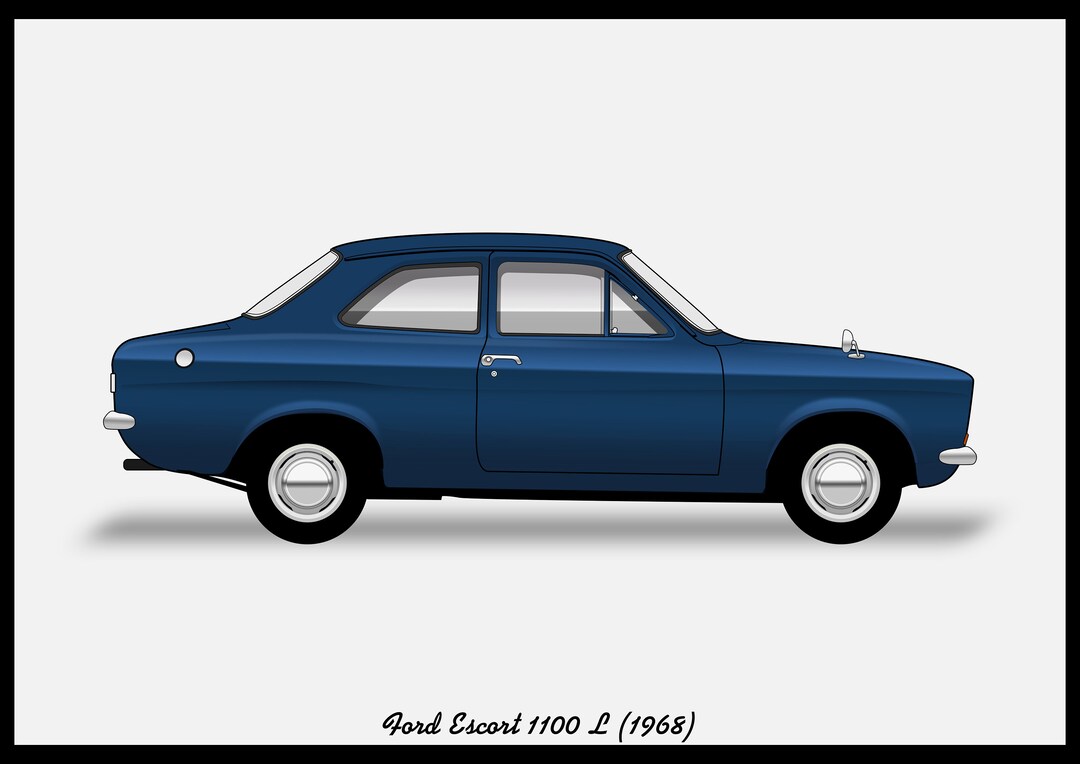 FORD ESCORT Mk1 - Colour Vector File Download - .PDF, .svg, .png - Etsy