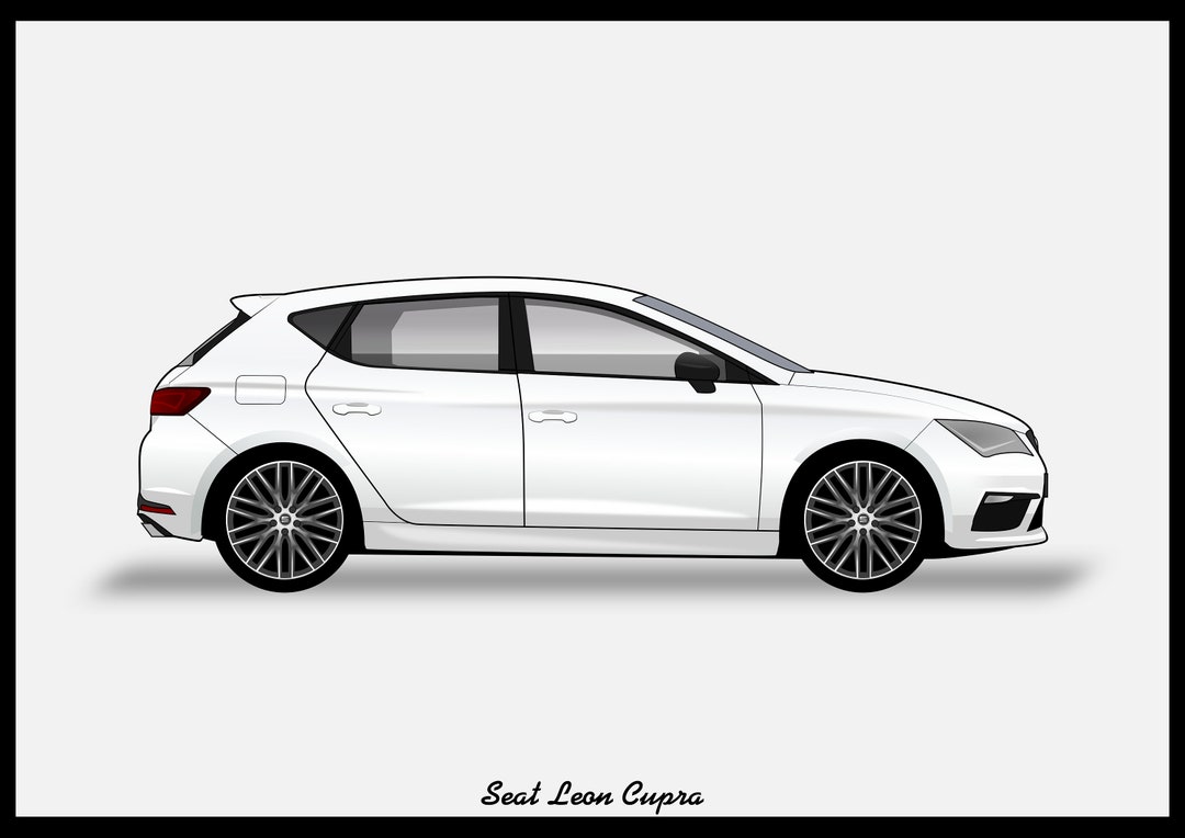 SEAT LEON Mk3 - Colour Vector File Download - .PDF, .svg, .png - Etsy