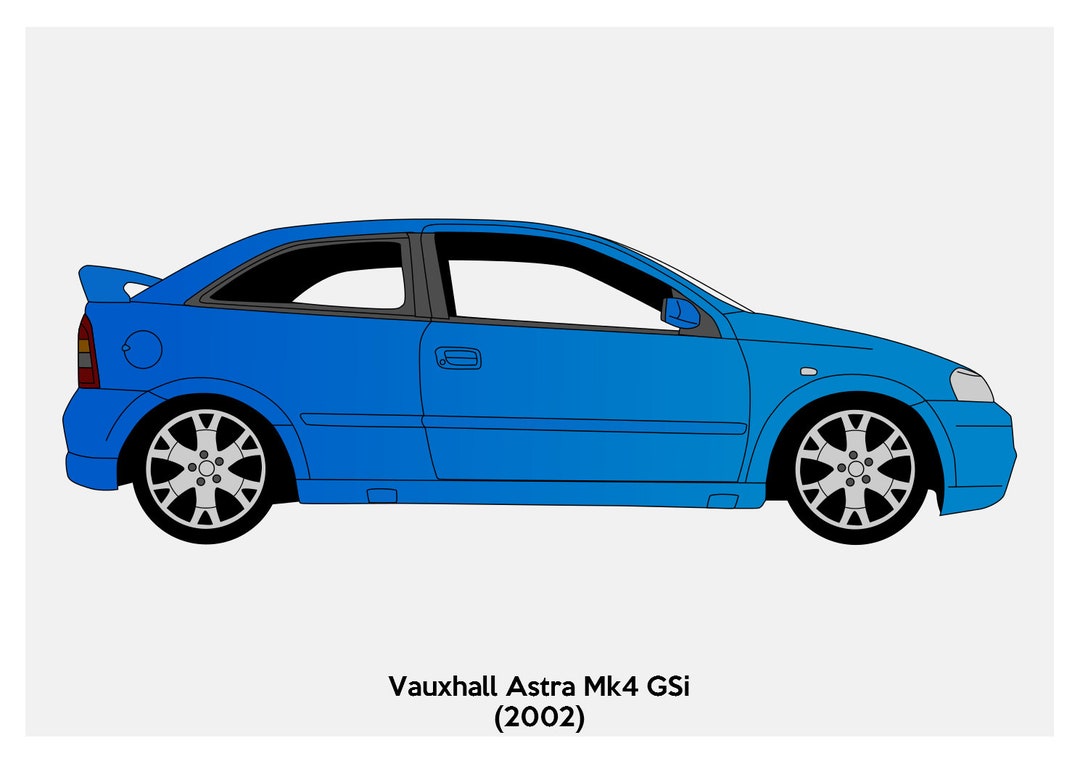 POSTER - Vauxhall Astra Mk4 Gsi Vector Art - Etsy