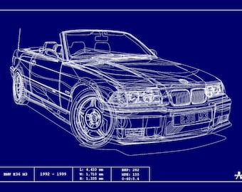 POSTER BMW E46 M3 Vector Art Highly Detailed | Etsy