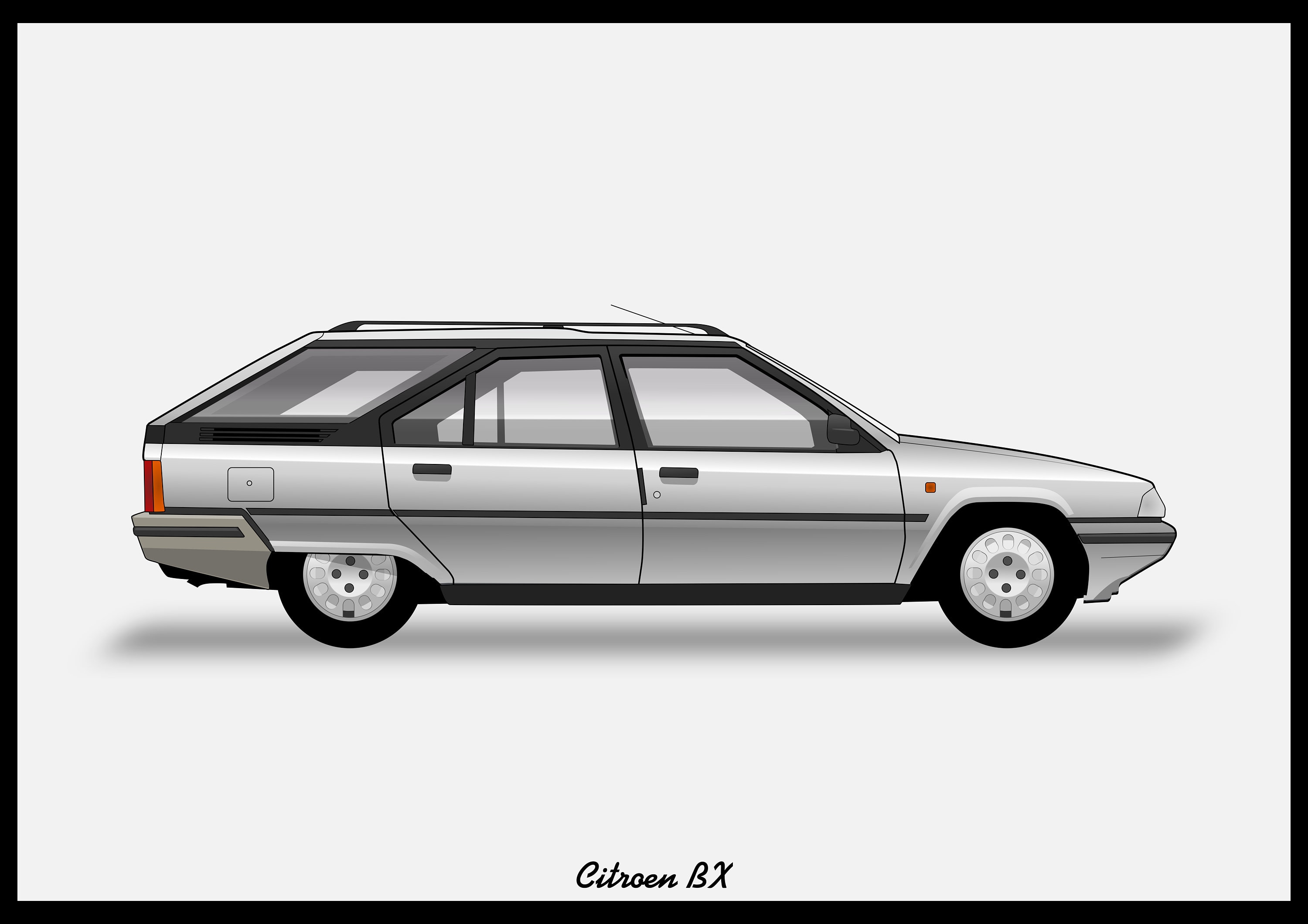 CITROEN BX Estate - Colour Vector File Download - .PDF, .svg, .png - Etsy