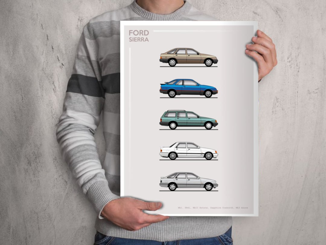 POSTER - FORD SIERRA Evolution - Colour - Etsy
