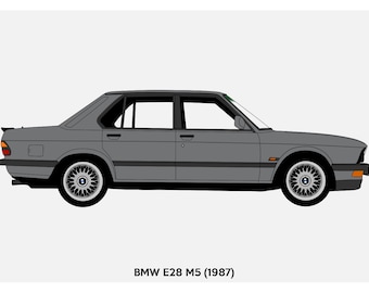 POSTER BMW E60 M5 Silver Vector Art | Etsy