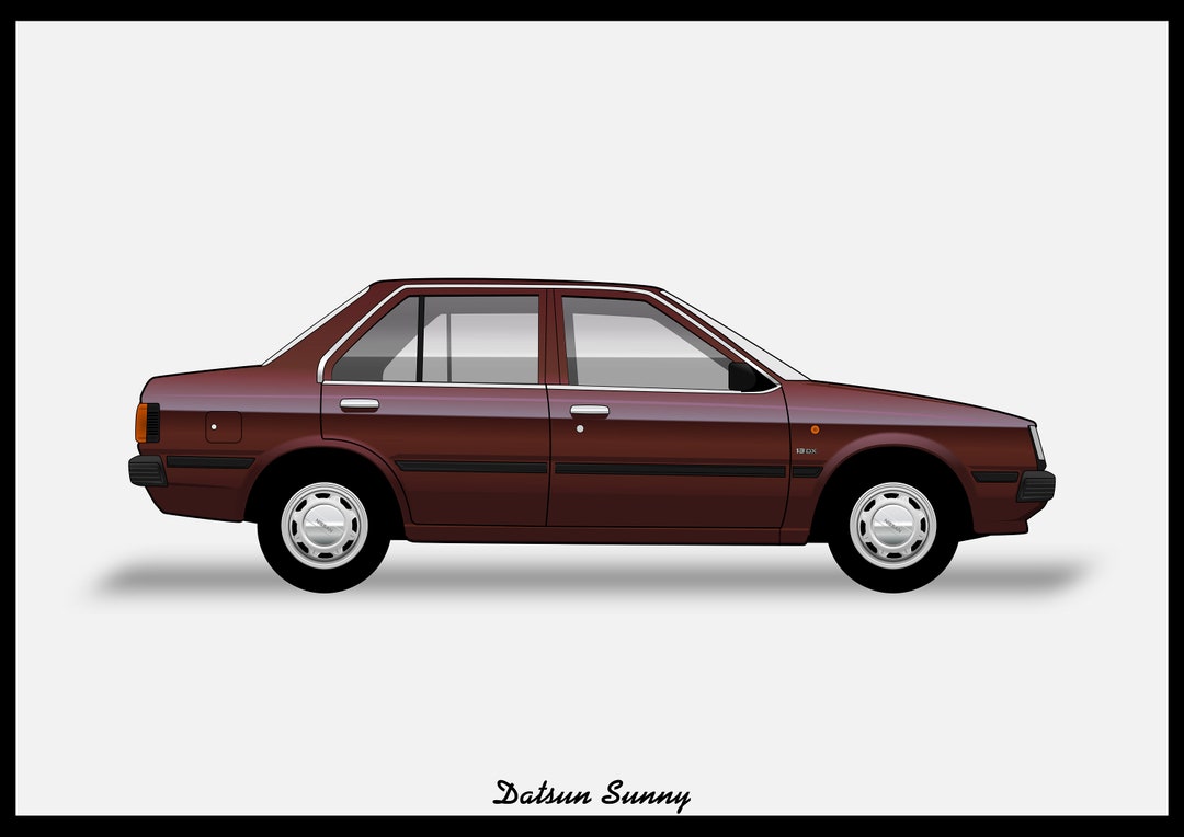 DATSUN SUNNY - Colour Vector File Download - .PDF, .svg, .png - Etsy