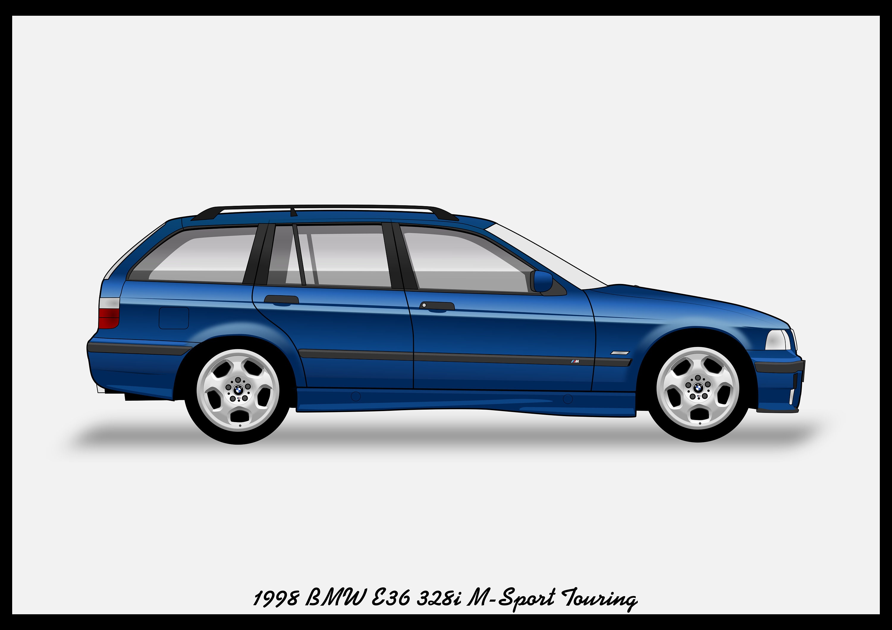 POSTER BMW E36 Touring 3 Series Vector Art - Etsy