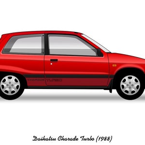 DAIHATSU CHARADE Turbo - Colour Vector File Download - .PDF, .svg, .png ...