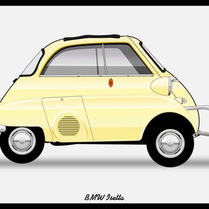 BMW ISETTA - Colour Vector File Download - .PDF, .svg, .png - Etsy