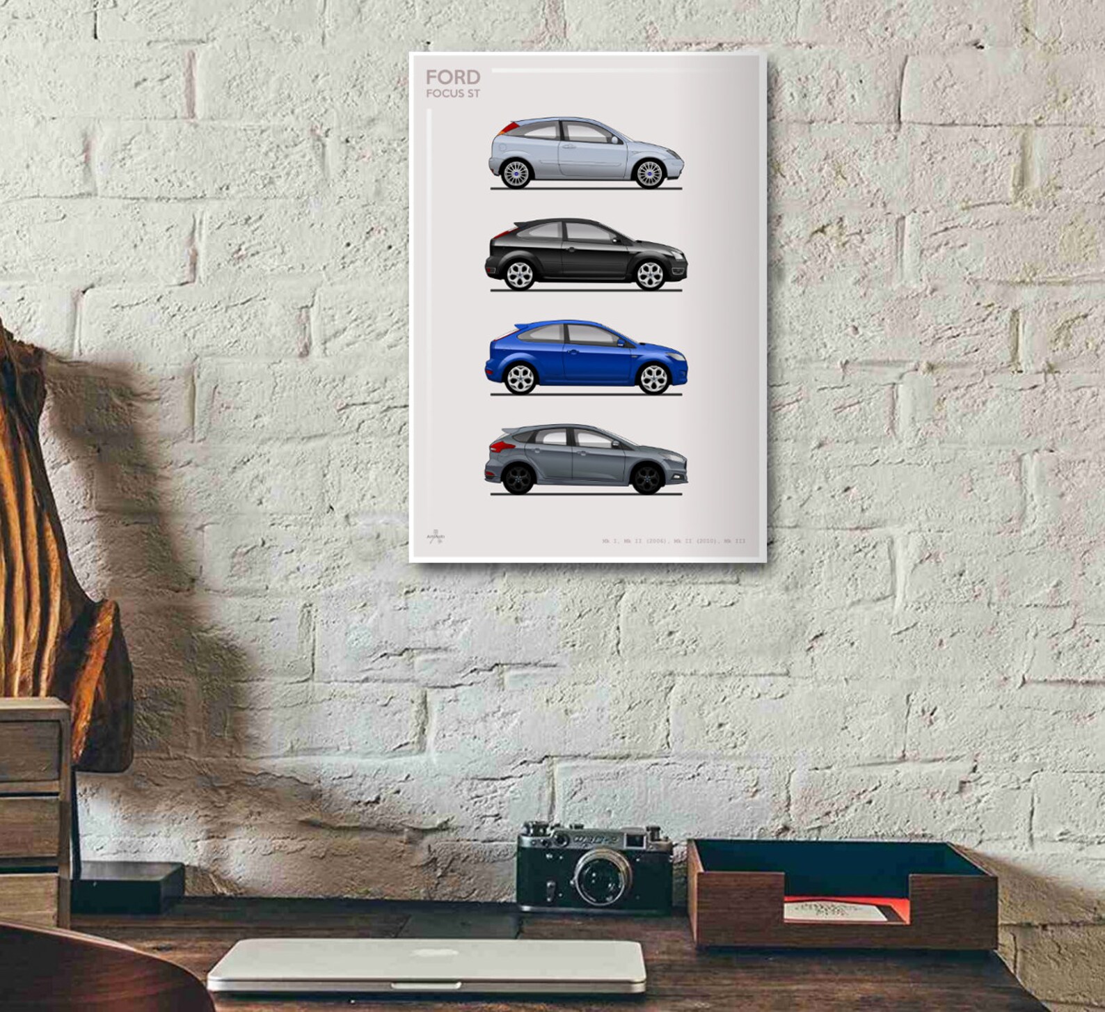 POSTER - FORD Focus ST Evolution - Colour - Etsy UK