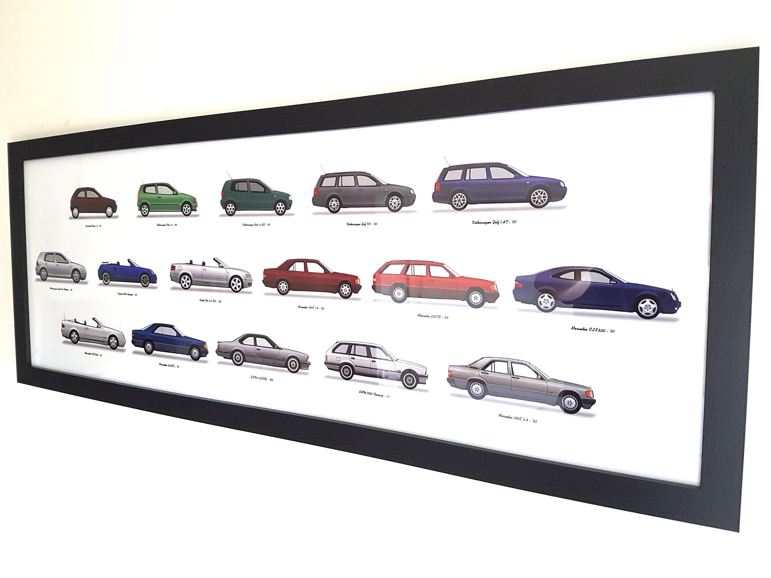 Personalised Car History Poster Digital Drawing and Print of | Etsy UK