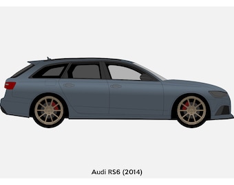 Audi Rs6 Vector - Etsy