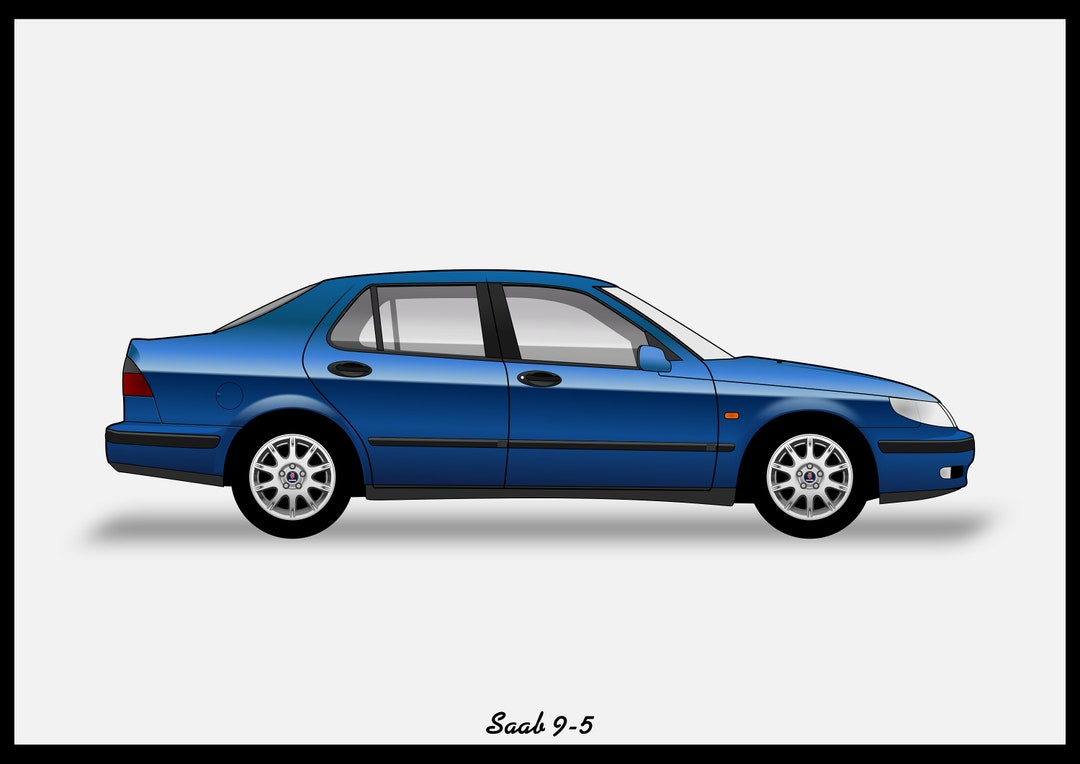 SAAB 95 - Colour Vector File Download - .PDF, .svg, .png - Etsy