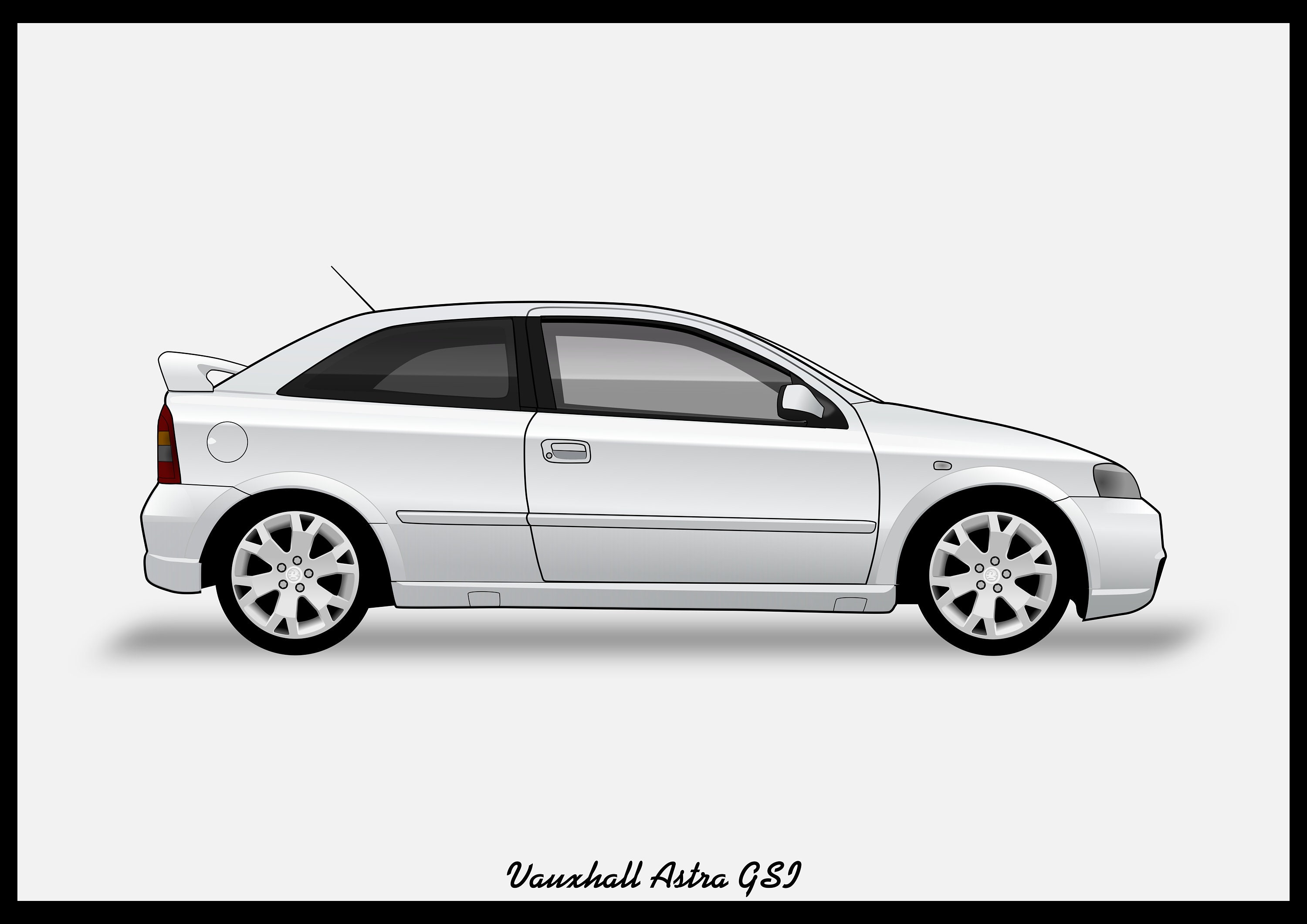 VAUXHALL ASTRA Mk4 Gsi - Colour Vector File Download - .PDF, .svg, .png ...