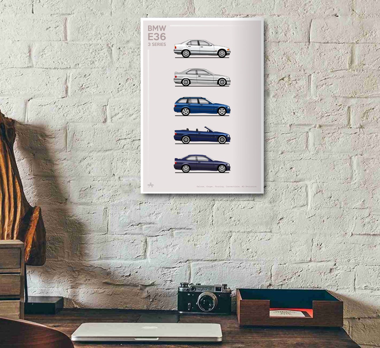 POSTER BMW E36 Evolution Colour | Etsy UK