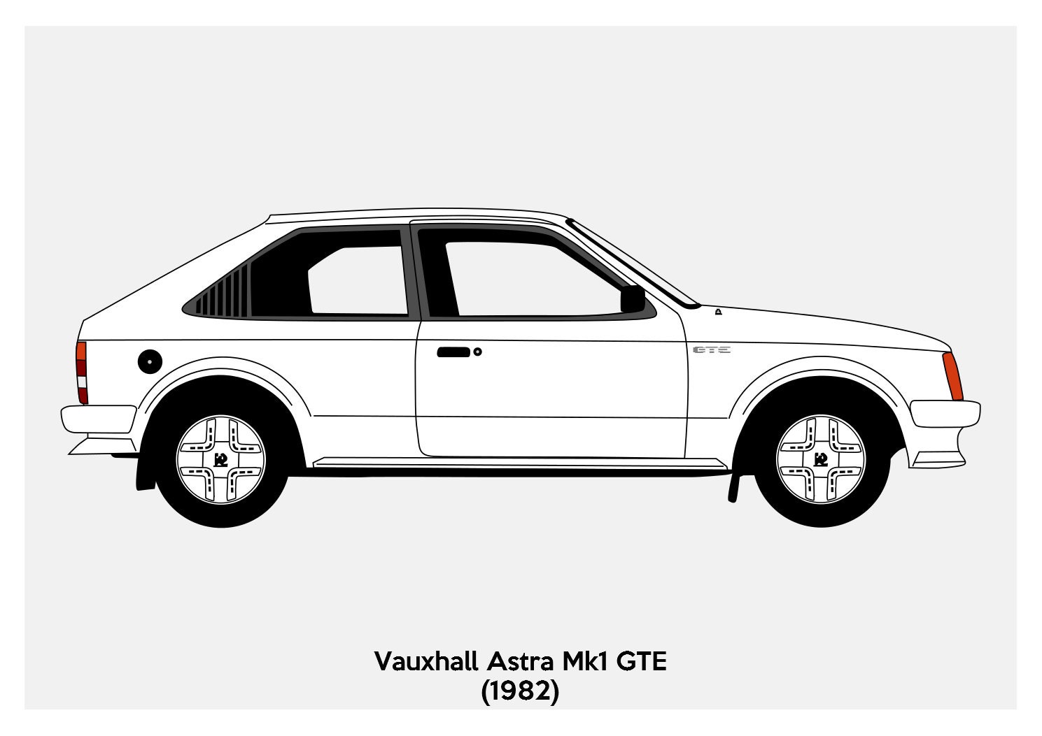 POSTER Vauxhall Astra Mk1 GTE Vector Art | Etsy