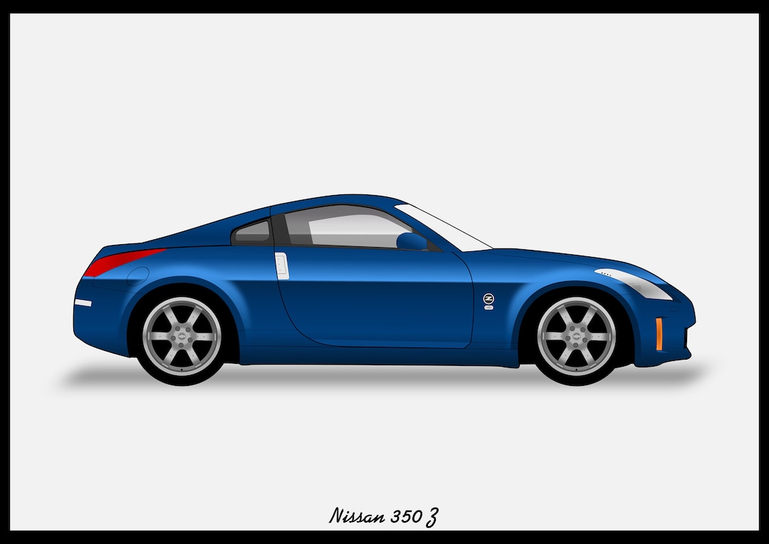 NISSAN 350Z - Colour Vector File Download - .PDF, .svg, .png - Etsy