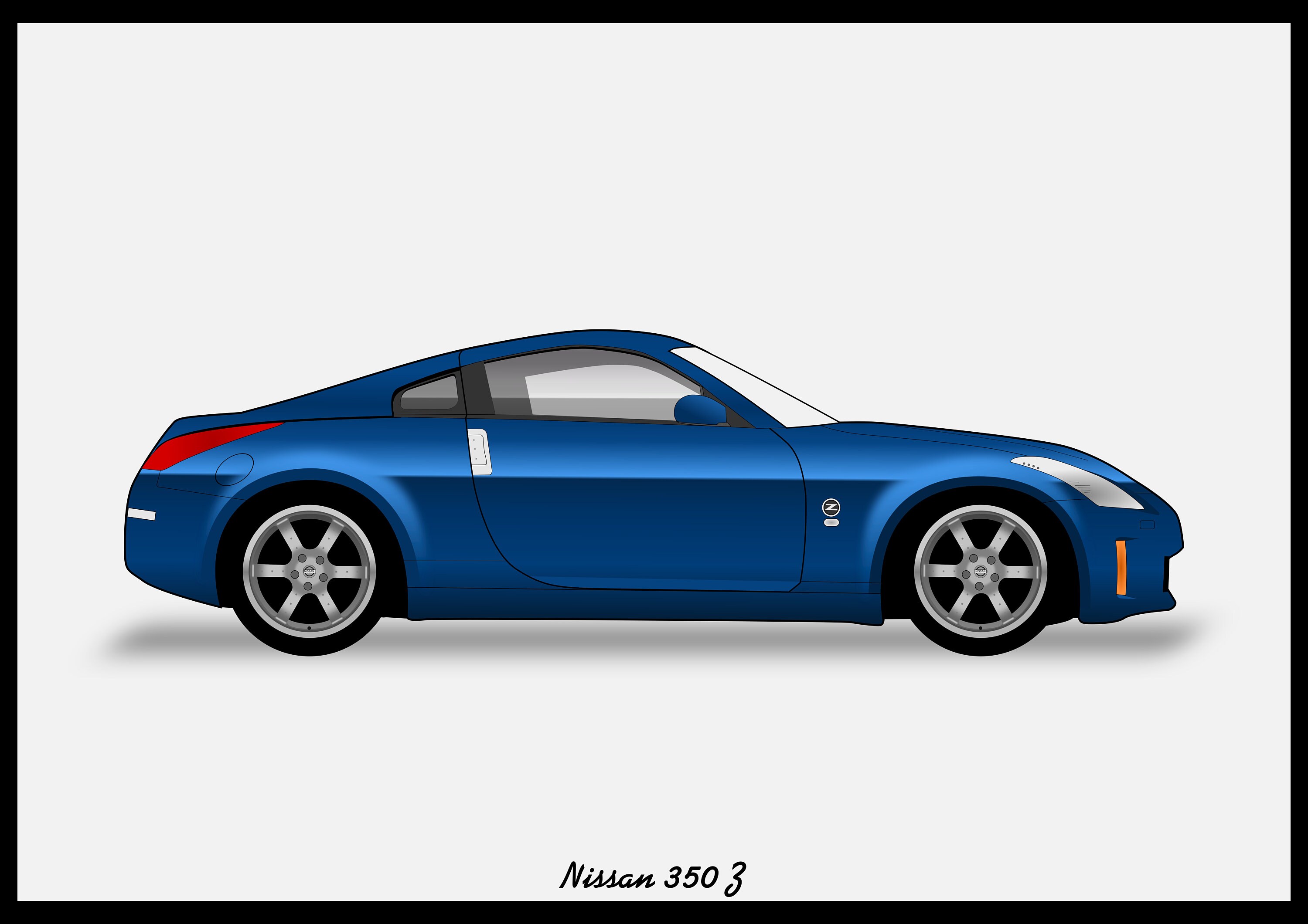 NISSAN 350Z Colour Vector File Download .PDF .svg .png - Etsy