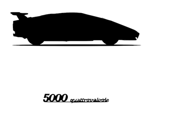 Lamborghini Countach 5000QV Car Silhouette Vector .SVG | Etsy