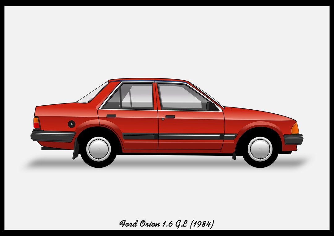 FORD ORION Mk1 - Colour Vector File Download - .PDF, .svg, .png - Etsy