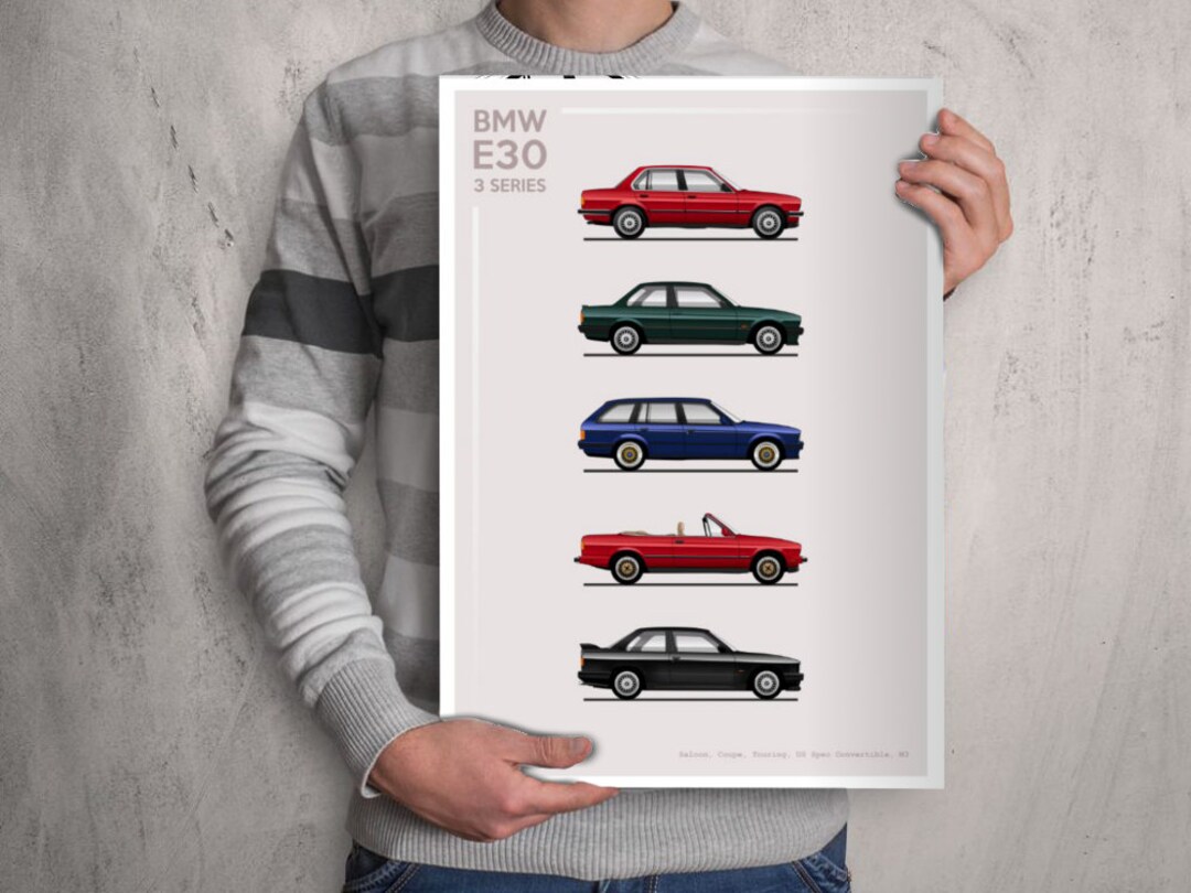 POSTER - BMW E30 Evolution - Colour - Etsy
