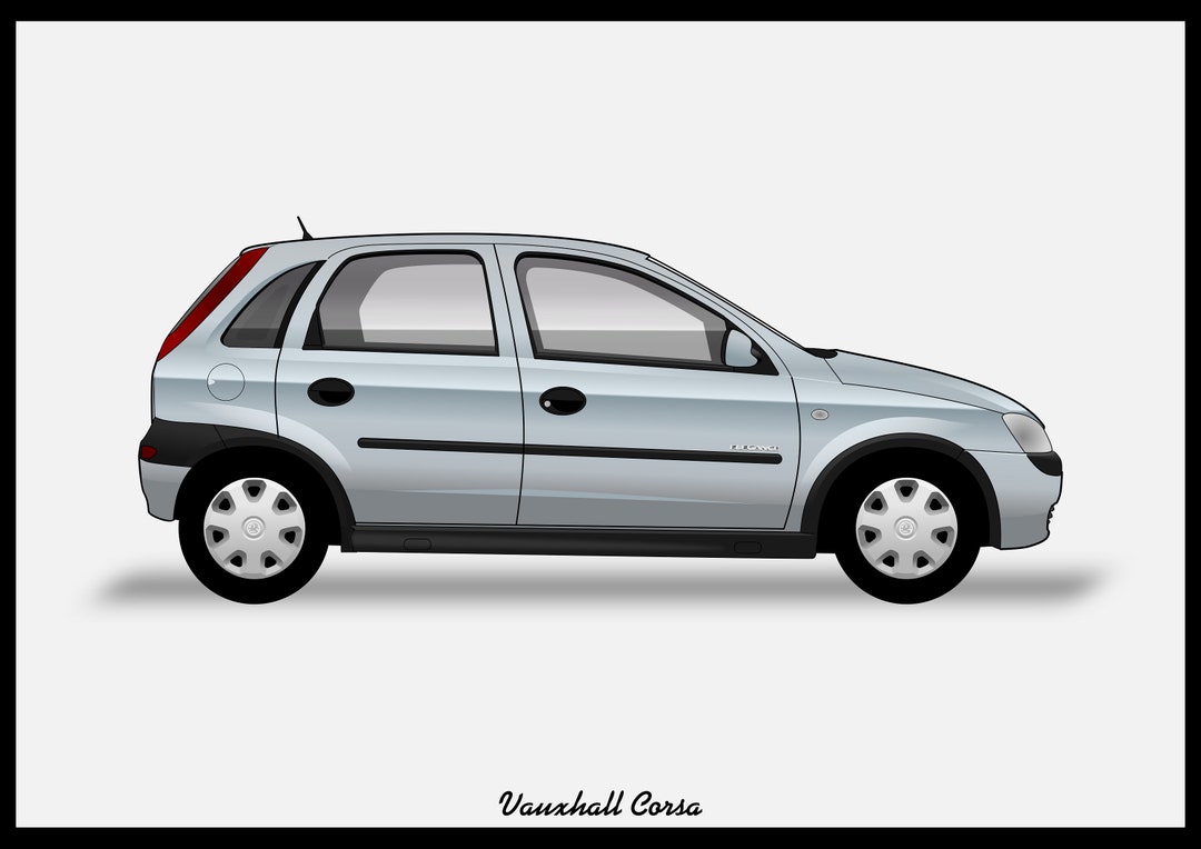 VAUXHALL CORSA C - Colour Vector File Download - .PDF, .svg, .png - Etsy