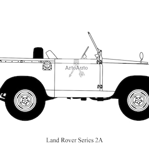 Land Rover Series 2A Outline Vector - .SVG, .PDF, .png - Etsy UK