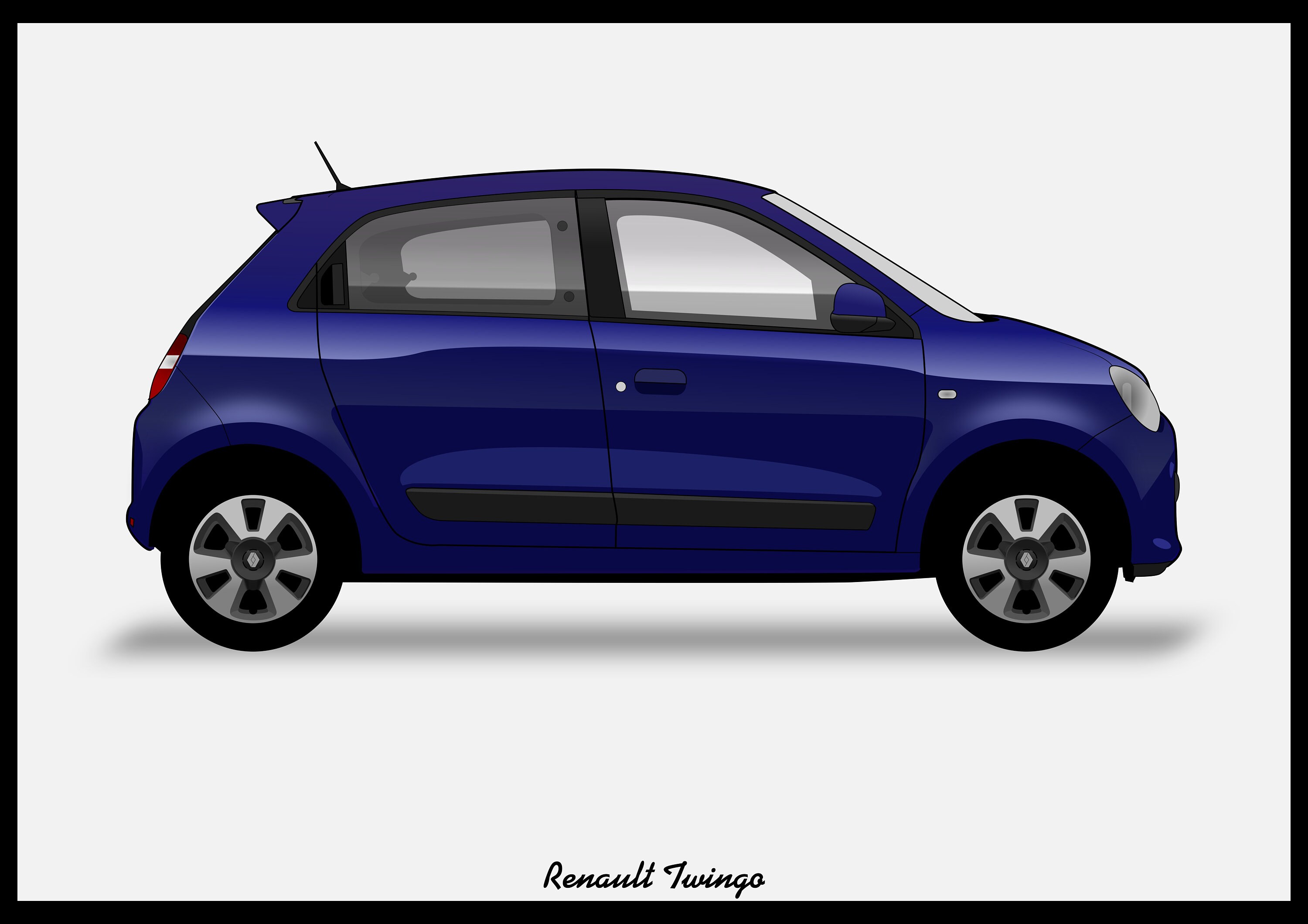 RENAULT TWINGO - Colour Vector File Download - .PDF, .svg, .png - Etsy