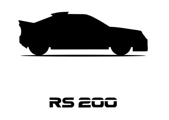 Ford RS200 Silhouette Vector .SVG .PDF .png | Etsy UK
