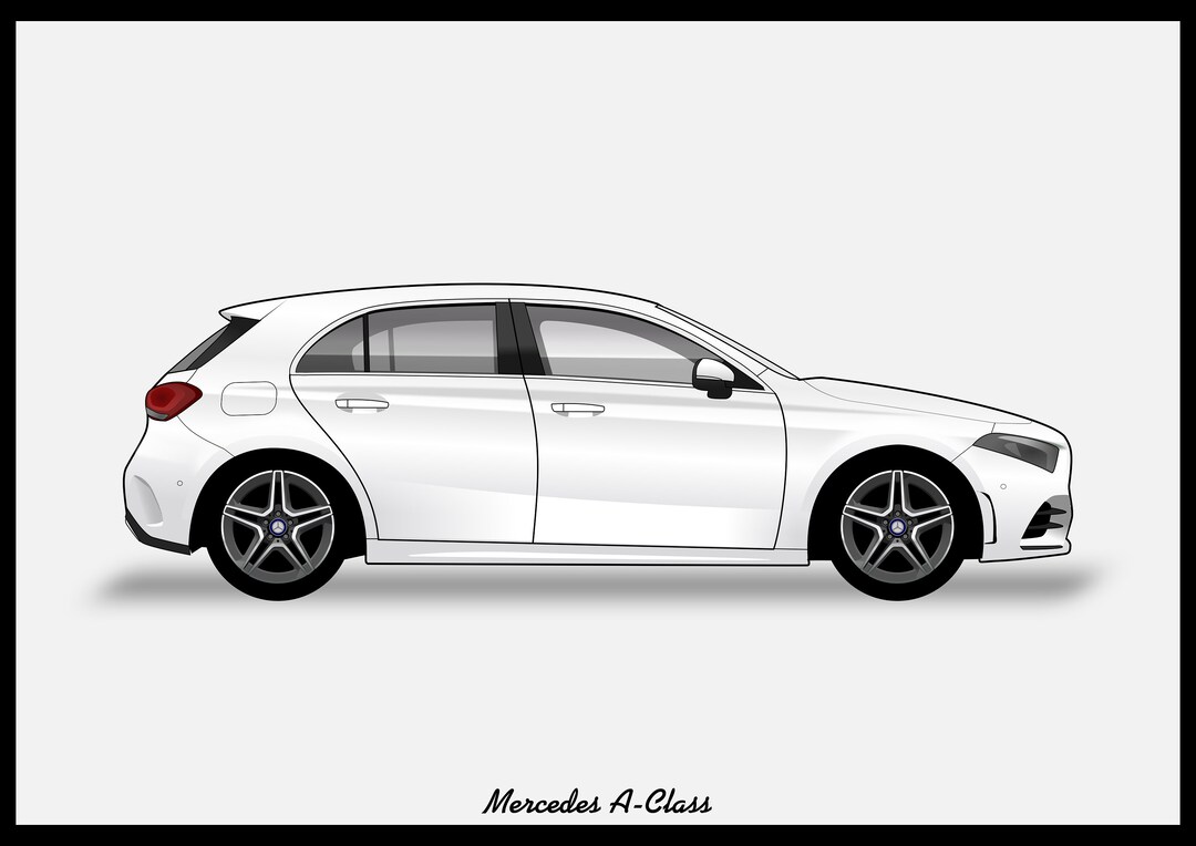 MERCEDES W177 A-class - Colour Vector File Download - .PDF, .svg, .png ...