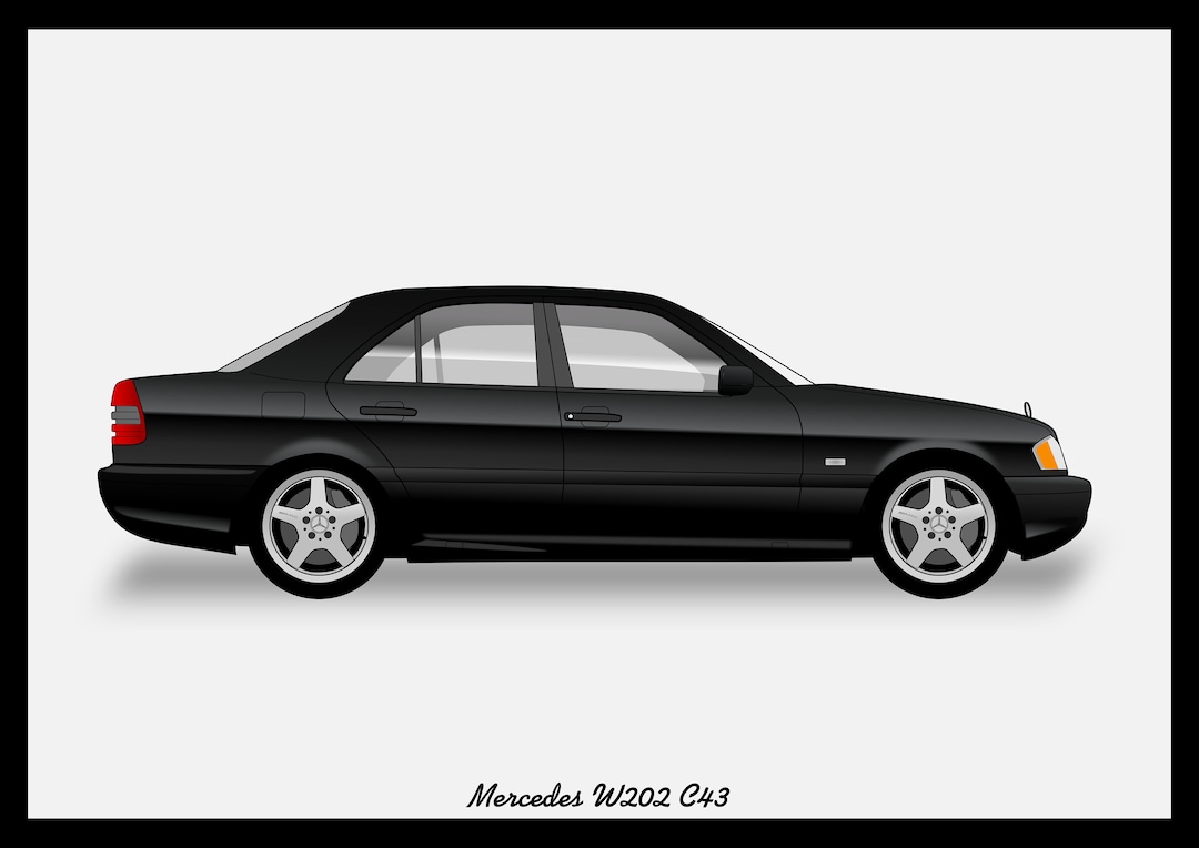MERCEDES W202 C-class - Colour Vector File Download - .PDF, .svg, .png ...