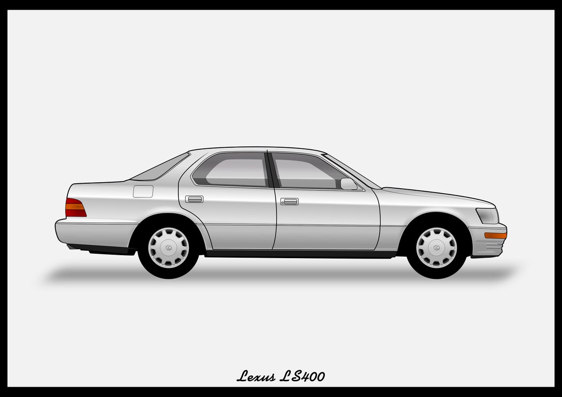 POSTER - LEXUS LS400 Vector Art - Etsy