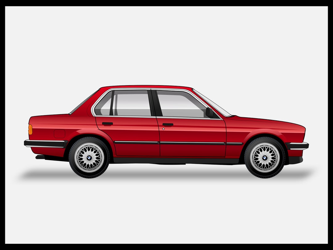 Buy BMW E30 - 3 Series - Colour Vector File Download - .PDF, .svg, .png ...
