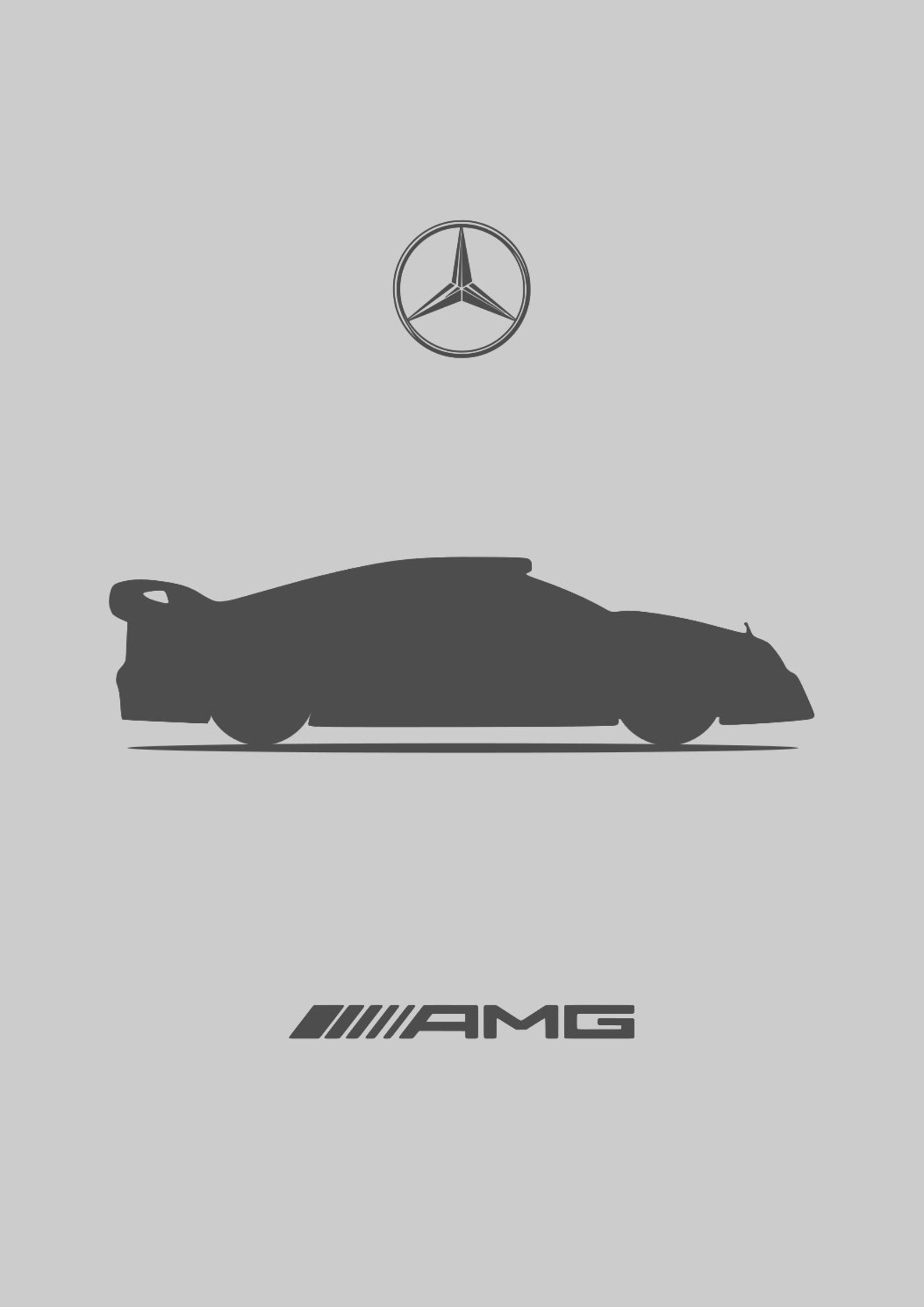 POSTER Mercedes CLK GTR Silhouette Car Vector - Etsy