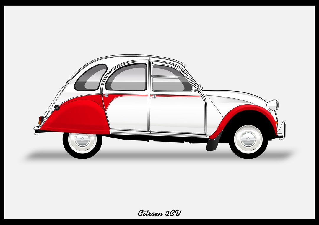 CITROEN 2CV - Colour Vector File Download - .PDF, .svg, .png - Etsy