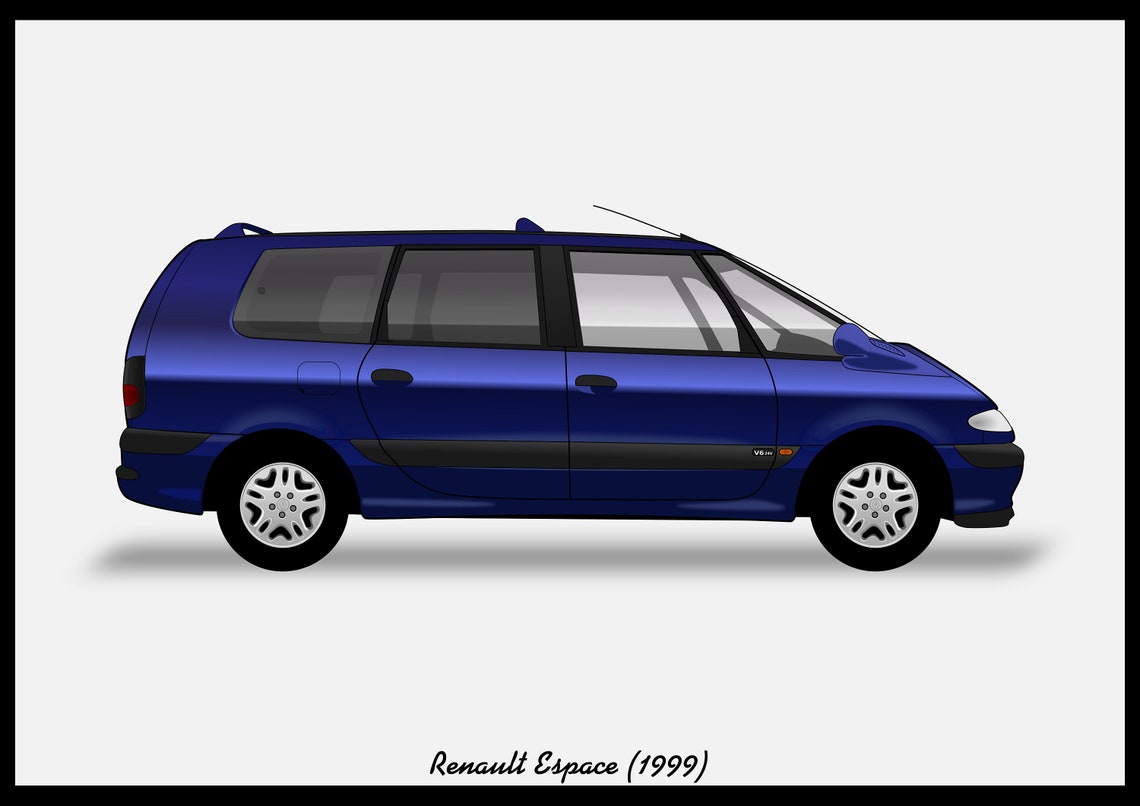 RENAULT ESPACE Mk3 Colour Vector File Download .PDF .svg - Etsy