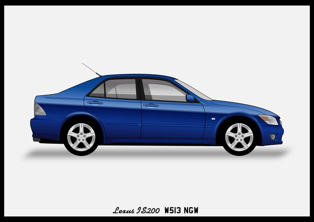 POSTER - LEXUS IS200 Vector Art - Etsy