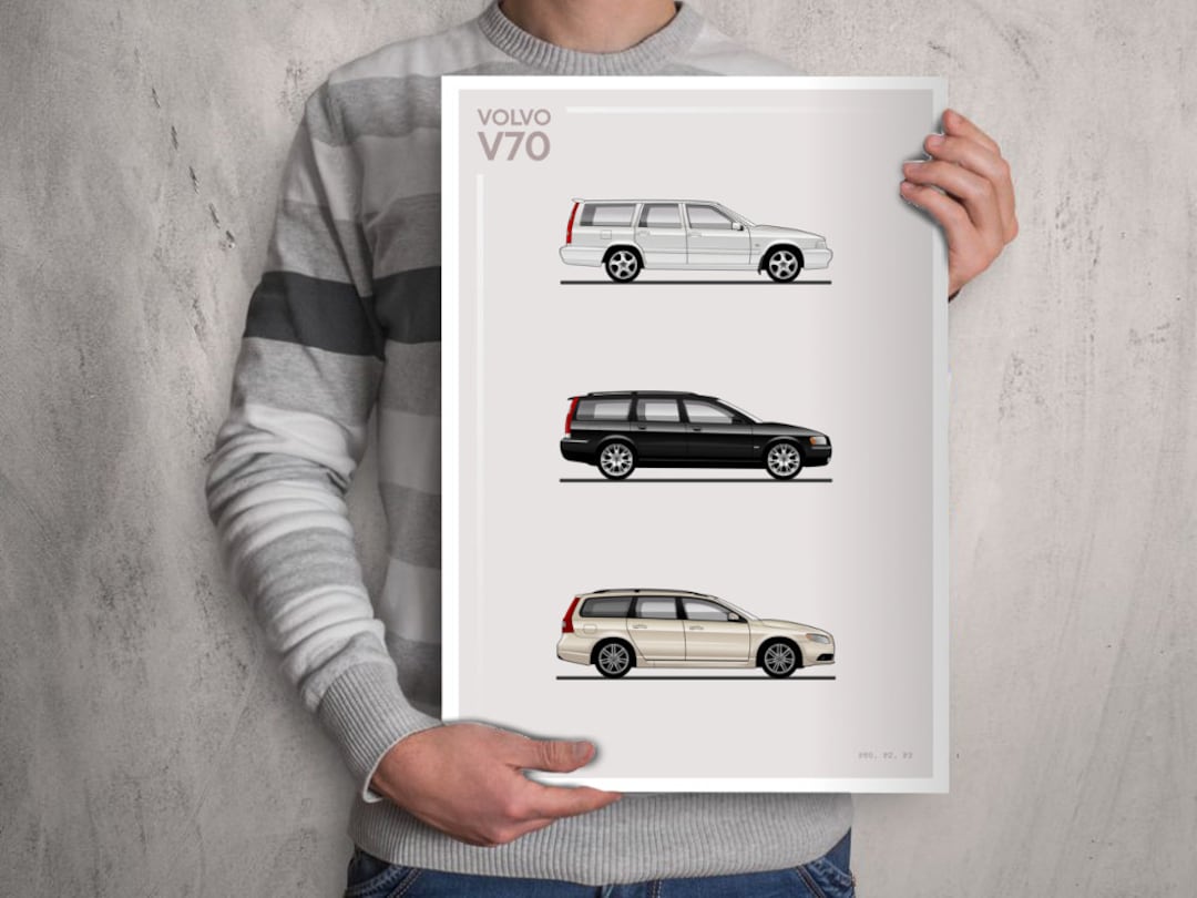 POSTER - VOLVO V70 Evolution - Colour - Etsy