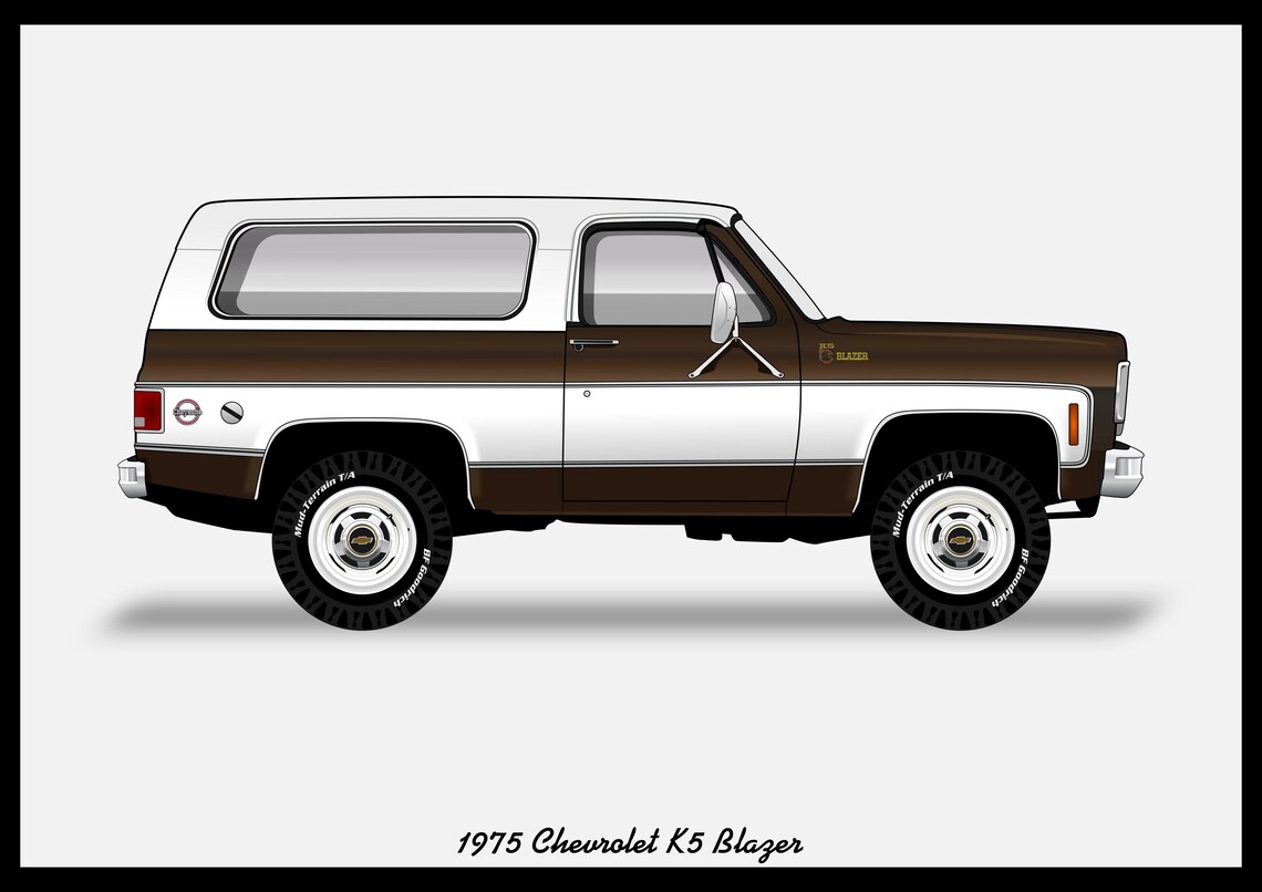 CHEVROLET K5 BLAZER - Colour Vector File Download - .PDF, .svg, .png - Etsy