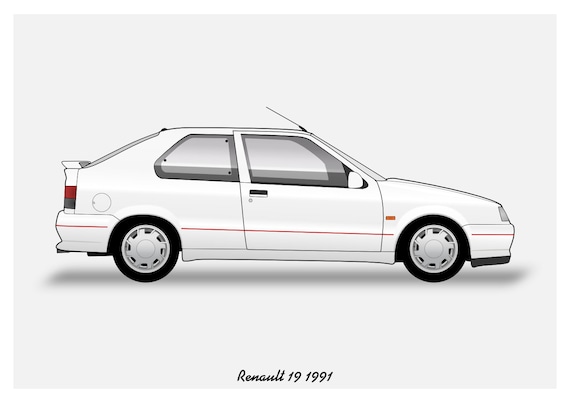 POSTER Renault 19 Vector Art - Etsy