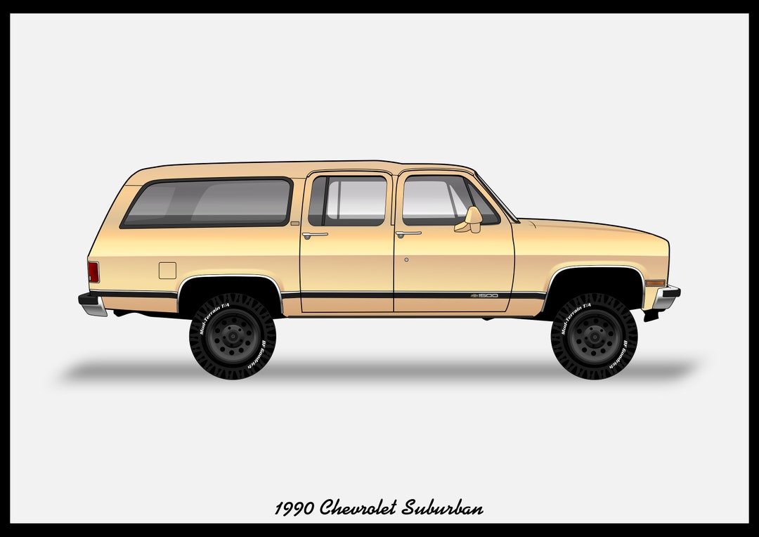 CHEVROLET SUBURBAN '90 - Colour Vector File Download - .PDF, .svg, .png ...