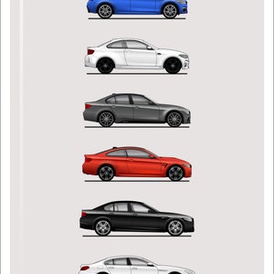 POSTER - BMW 'F'-SERIES Evolution - Colour - Etsy UK