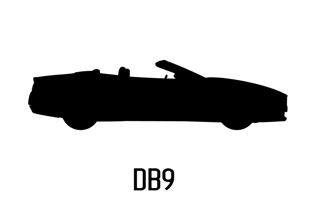 Aston Martin DB9 Car Silhouette Vector - .SVG, .PDF, .png - Etsy