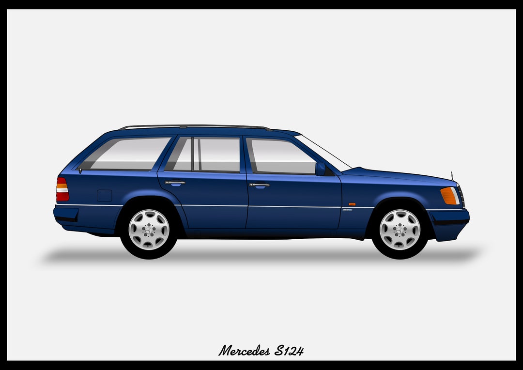 MERCEDES S124 E-class - Colour Vector File Download - .PDF, .svg, .png ...