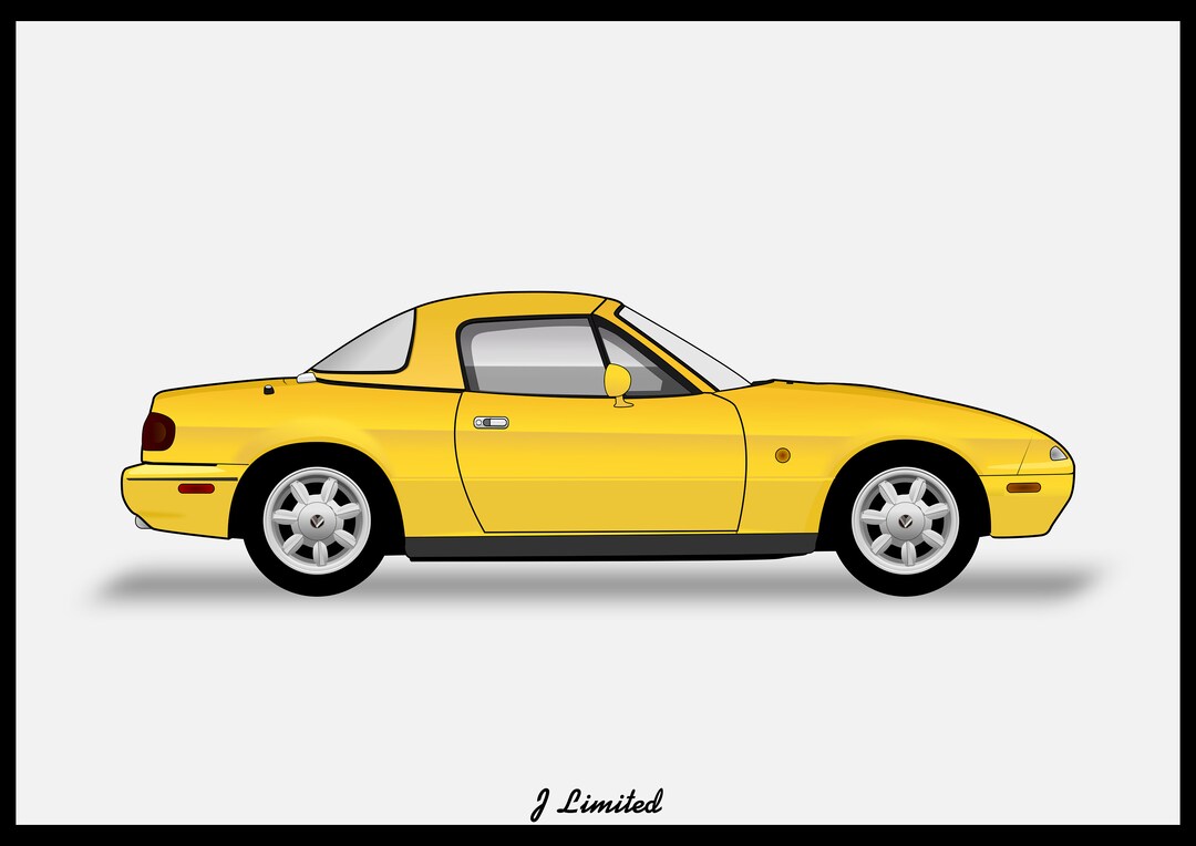 MAZDA MX-5 Mk1 - Colour Vector File Download - .PDF, .svg, .png - Etsy UK