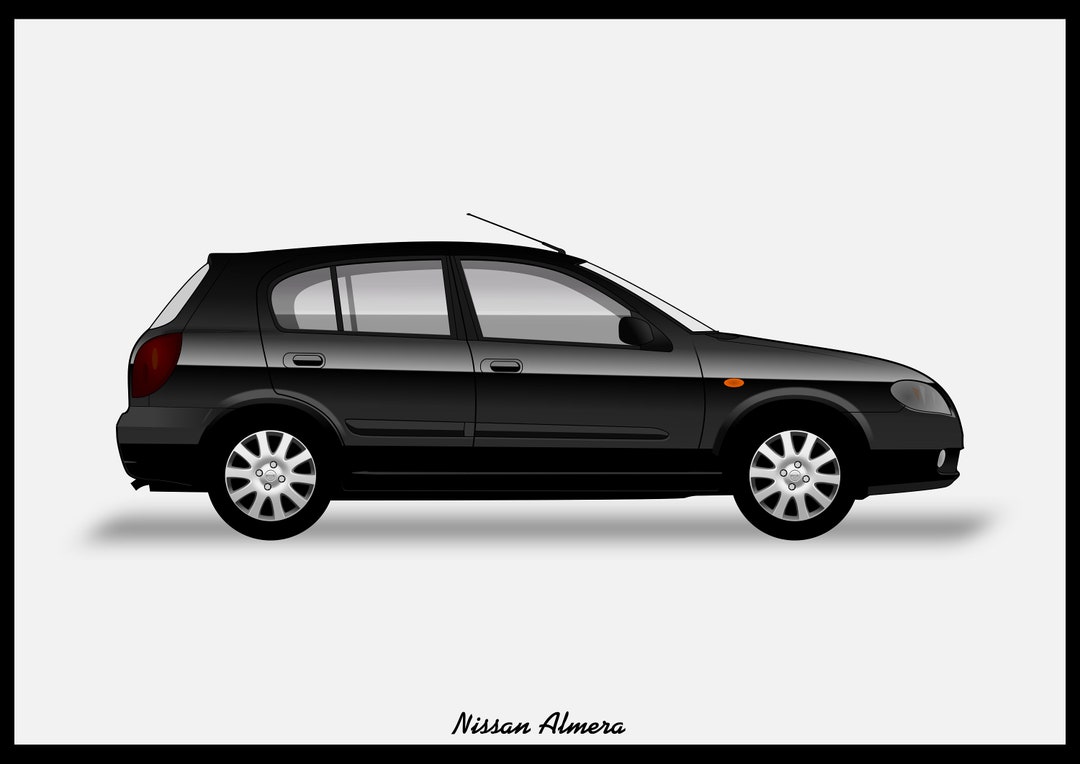 NISSAN ALMERA - Colour Vector File Download - .PDF, .svg, .png - Etsy