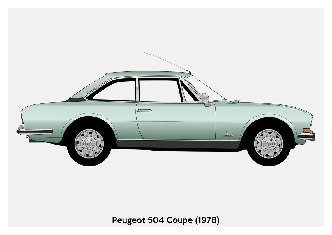 POSTER Peugeot 504 Coupe Vector Art - Etsy